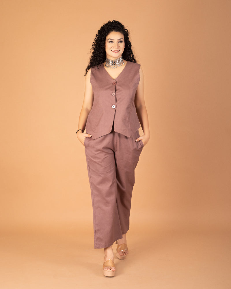 Earthy allure waistcoat and pant set – Boholyfe